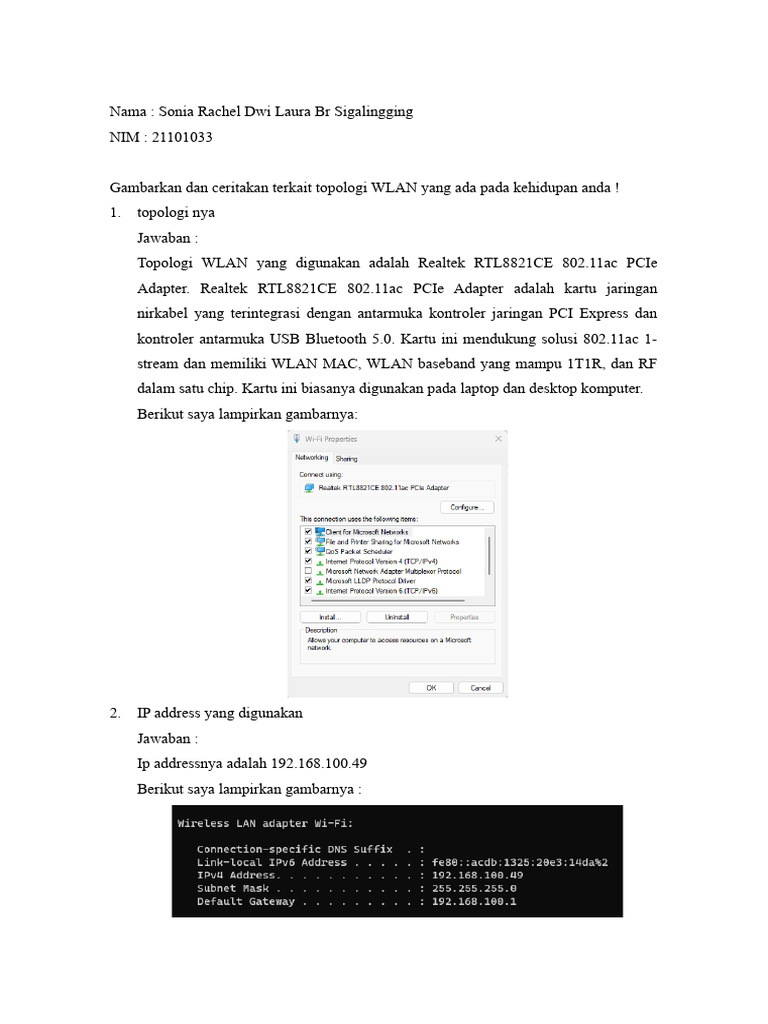 Sonia Rachel Dwi Laura BR Sigalingging - Tugas 1 | PDF