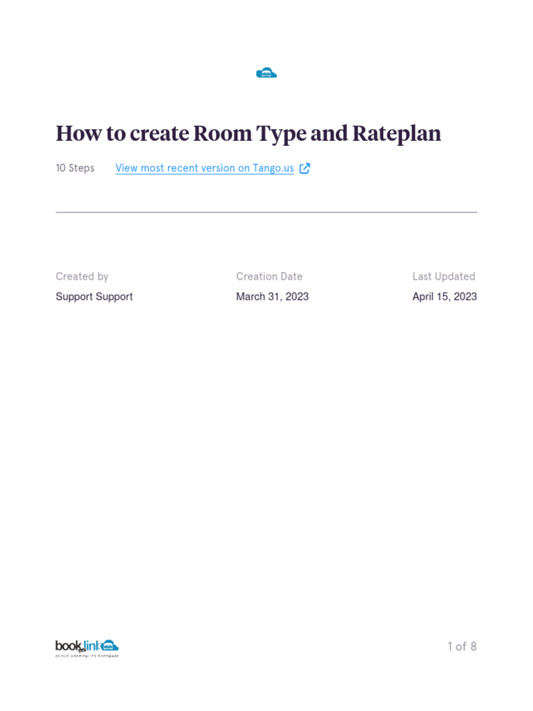 How To Create Room Type and Rateplan | PDF