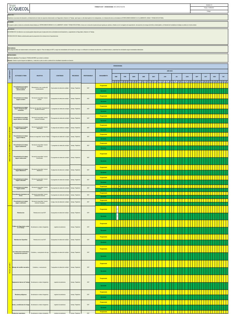 Capacitación SST en Intercarbon | PDF