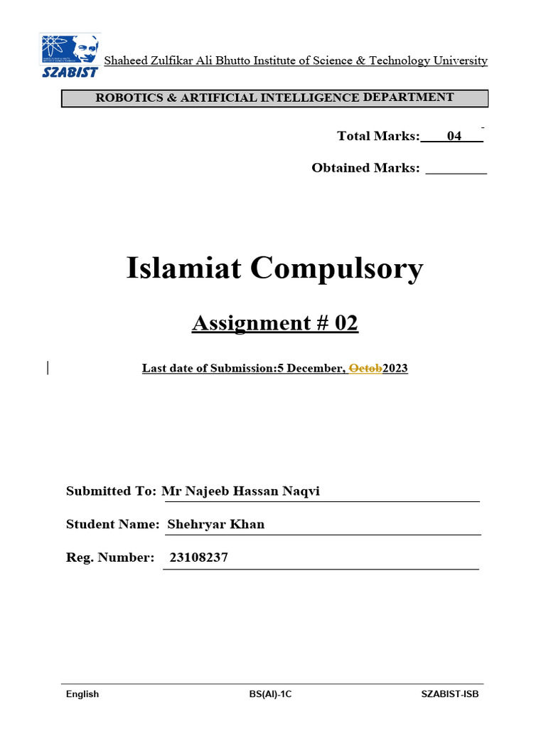 Assignment 3 Islamiat | PDF | Interest | Usury
