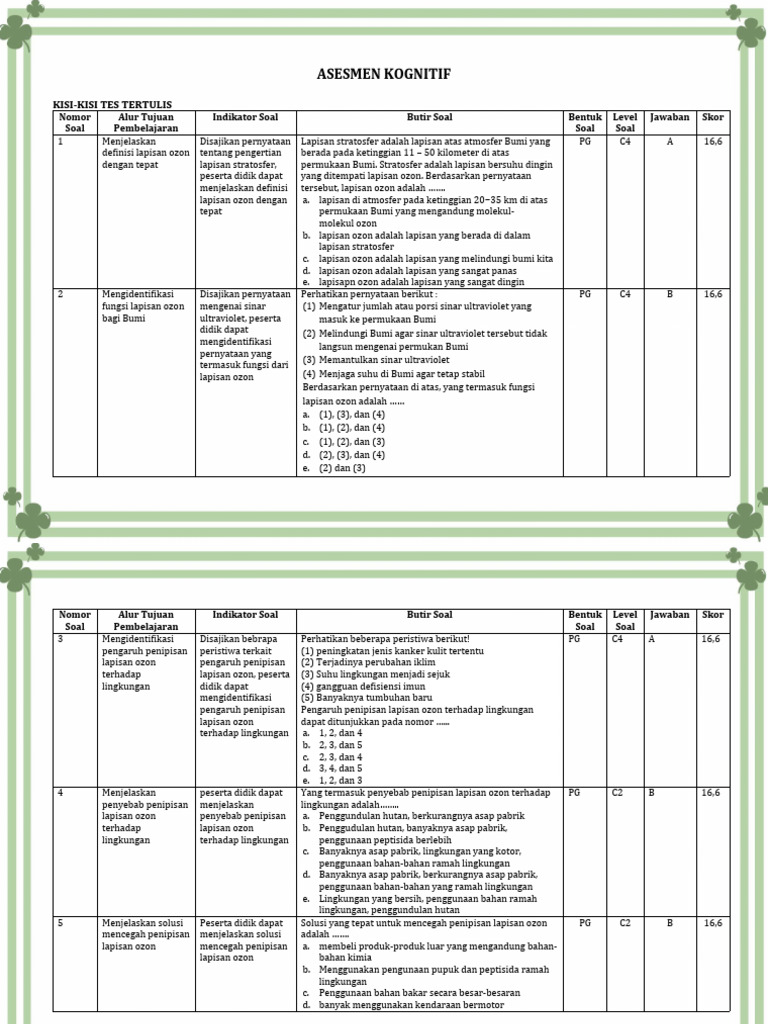 Asesmen Kognitif | PDF | Sains & Matematika
