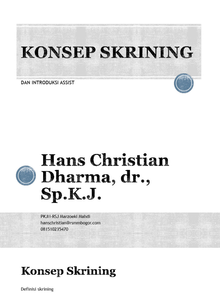 Konsep - Skrining Dan Introduksi Assist | PDF