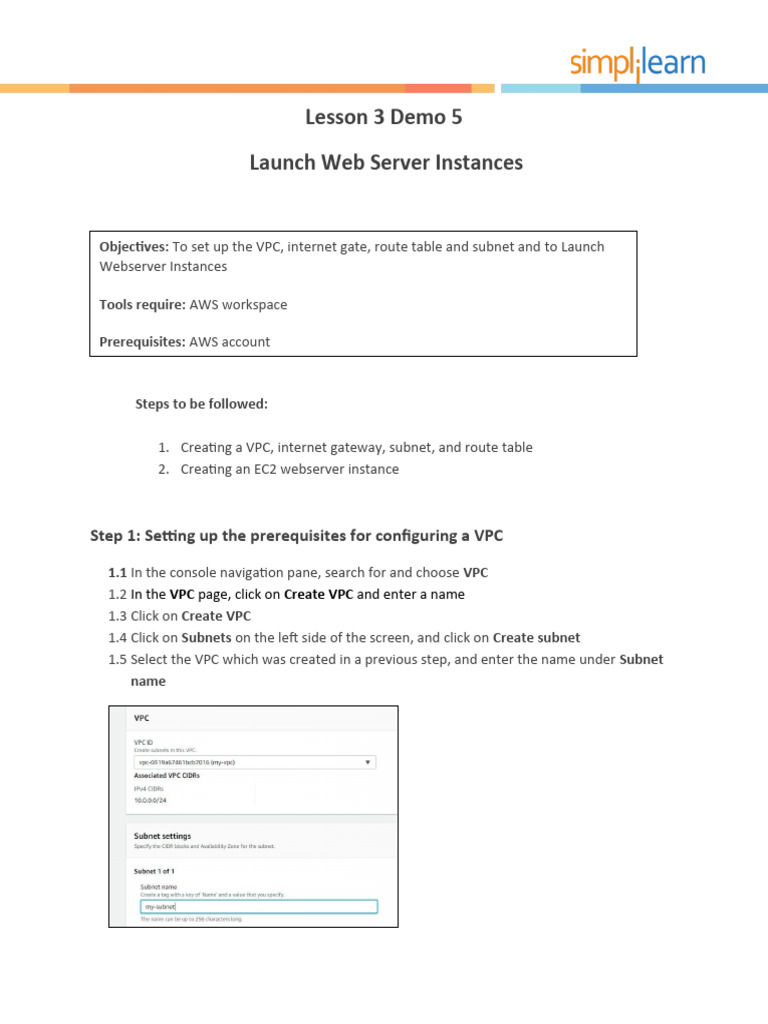05 Launch WebServer Instances | PDF | Computers | Technology & Engineering