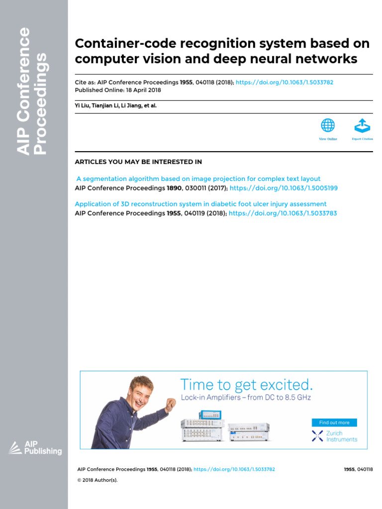 Container Code Recognition Vision Computer | Download Free PDF | Image Segmentation | Computer ...