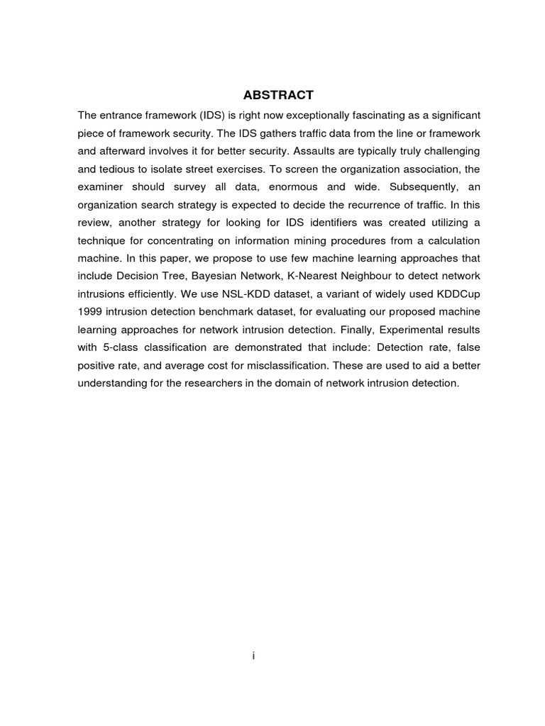 Intrusion Detection In Software Defined Network Using Machine Learning Pdf Machine Learning