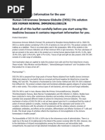 PolygamSD Insert | PDF | Immunodeficiency | Intravenous Therapy