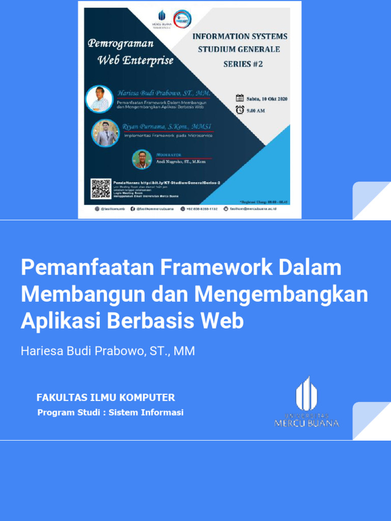 Pemanfaatan 2 Framework Web | PDF