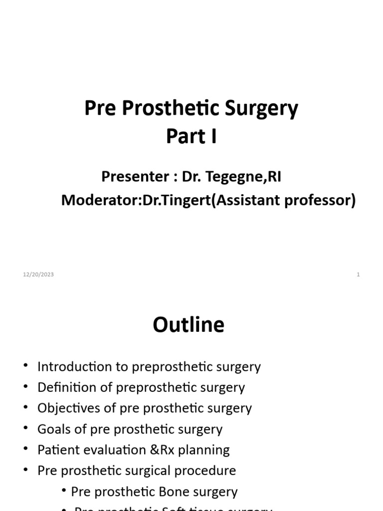 Overview of Preprosthetic Surgery | PDF | Clinical Medicine | Dentistry ...