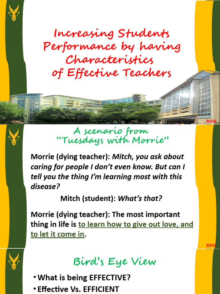 Characteristics Of Effective Teachers Pdf