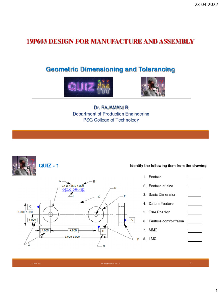 GD&T Quiz | PDF