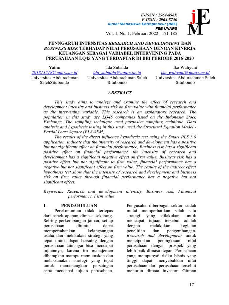 LQ45 Firm Value Analysis | PDF | Science | Inquiry