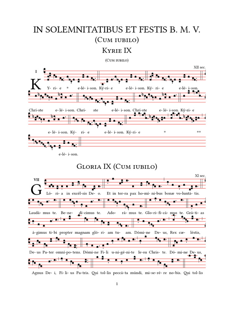 Missa IX: Kyrie Cum Jubilo | PDF | Christian Texts | Christian Literature