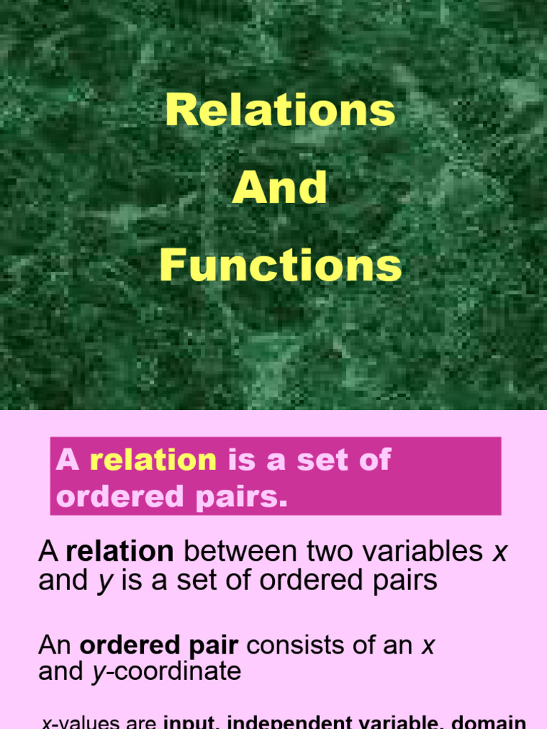 Relations and Functions | PDF | Function (Mathematics) | Variable ... Relations and Functions | PDF | Function (Mathematics) | Variable ...