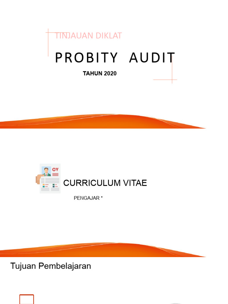 Panduan Lengkap Probity Audit 2020 | PDF