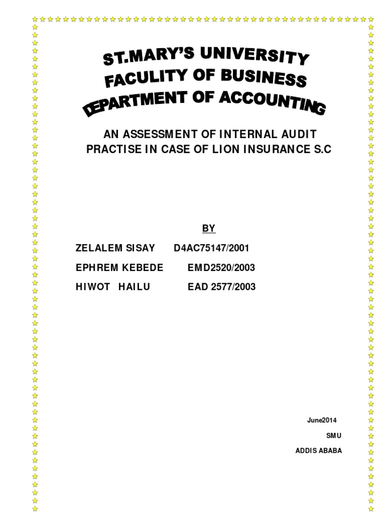 Zelalem Sisay | PDF | Internal Audit | Audit