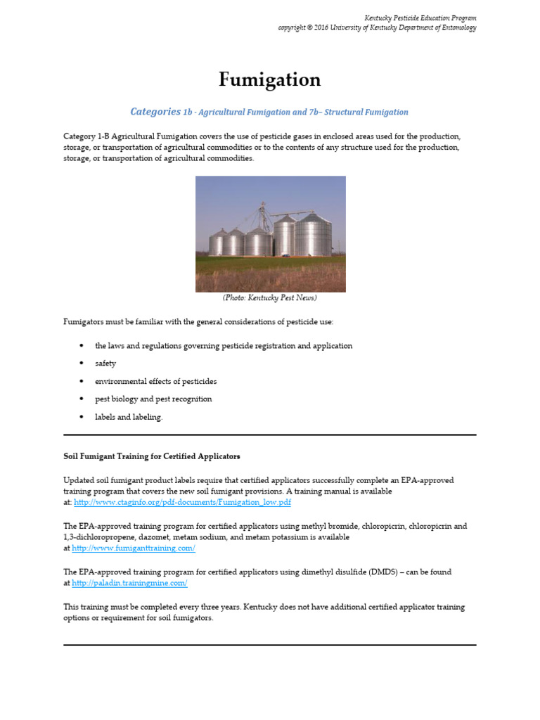 Fumigation Guidelines | Download Free PDF | Pesticide | Pest Control