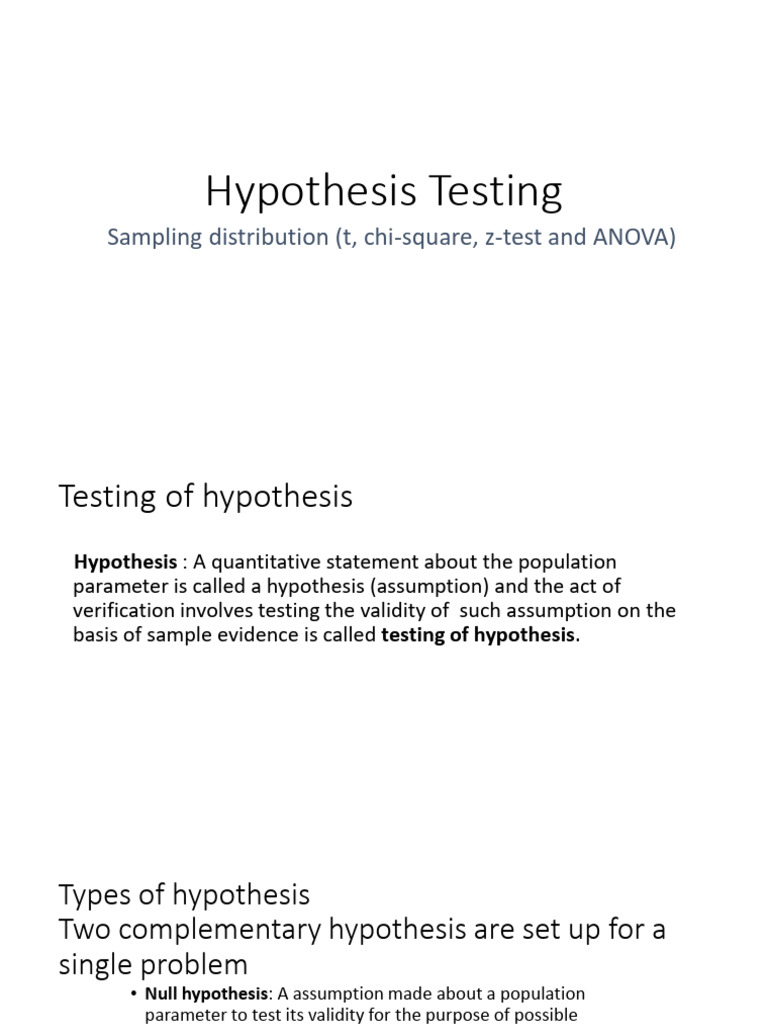 Hypothesis Testing. BCApptx | PDF | Statistical Hypothesis Testing ...