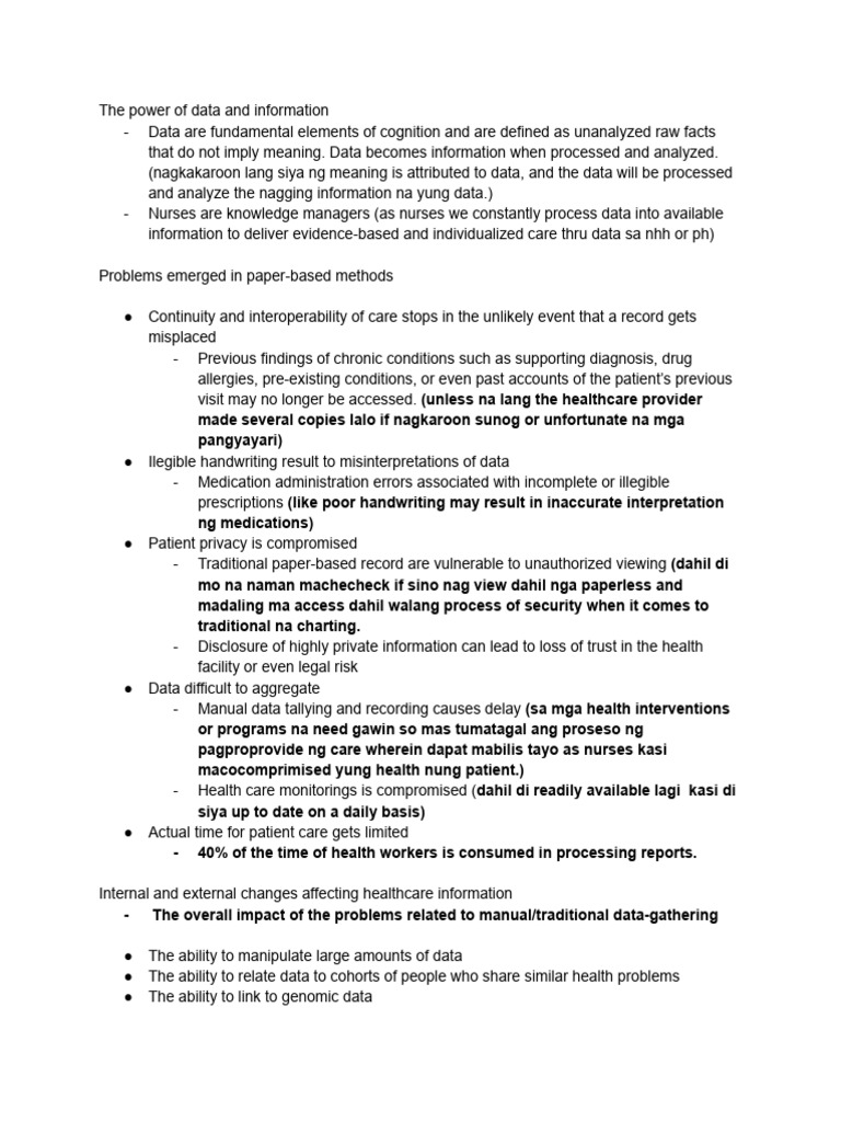 The power of data and information | PDF | Health Care | Data