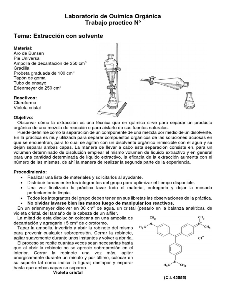 Extracción Química con Solventes | PDF | Solvente | Química