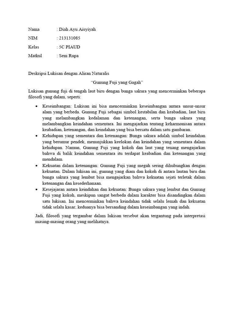 Deskripsi Lukisan | PDF