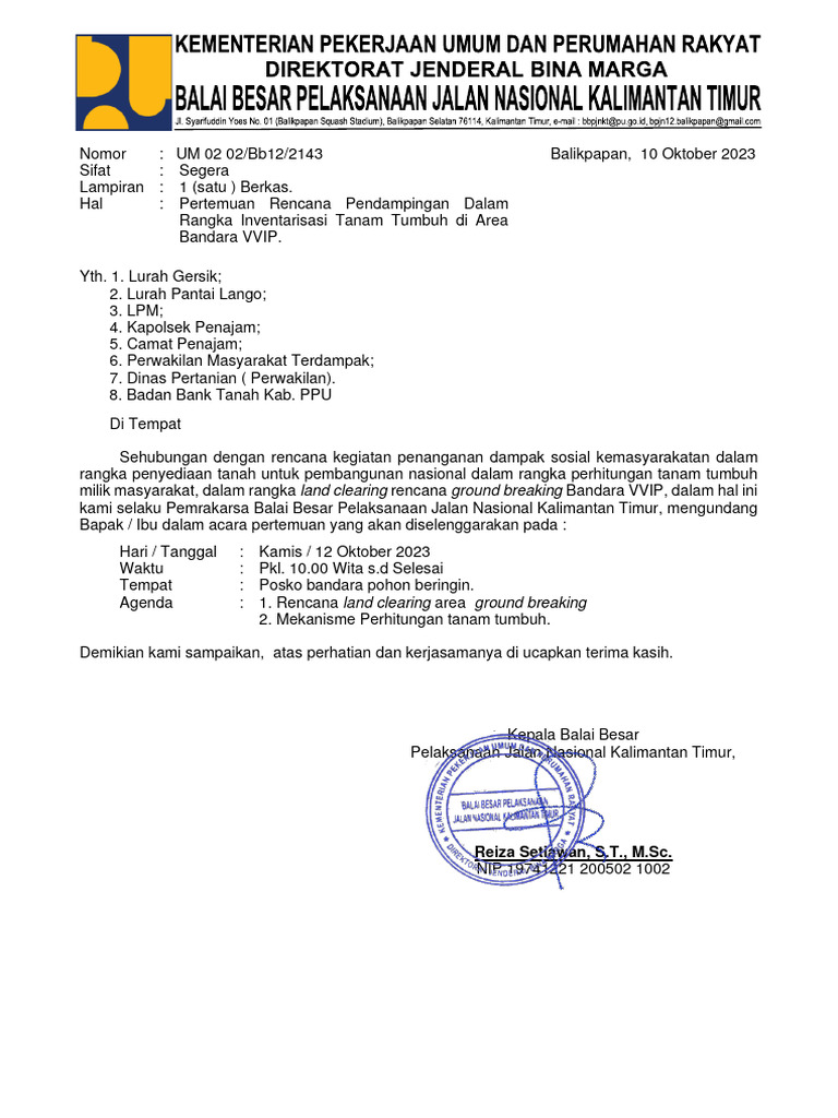 Surat PUPR (Bandara & Tol) | PDF