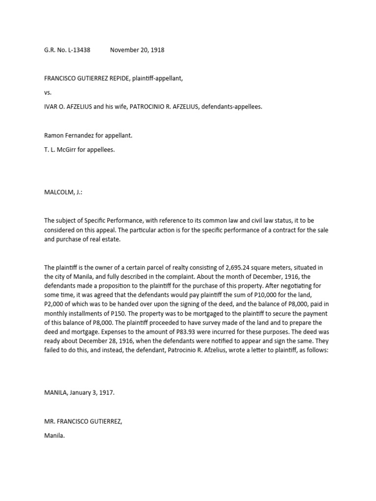 repide-v-azfelius-pdf-specific-performance-legal-remedy