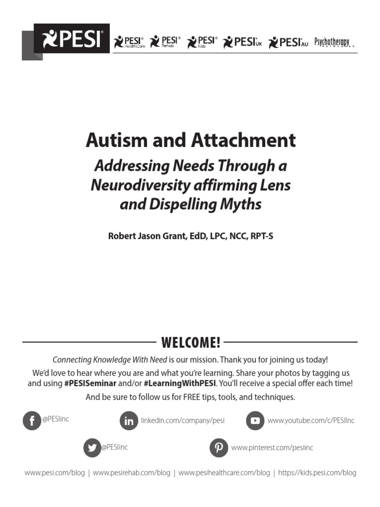 Manual Autism Attachment | PDF | Attachment Theory | Autism Spectrum
