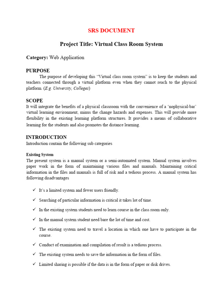 Srs Document Demo | PDF | Operating System | Software