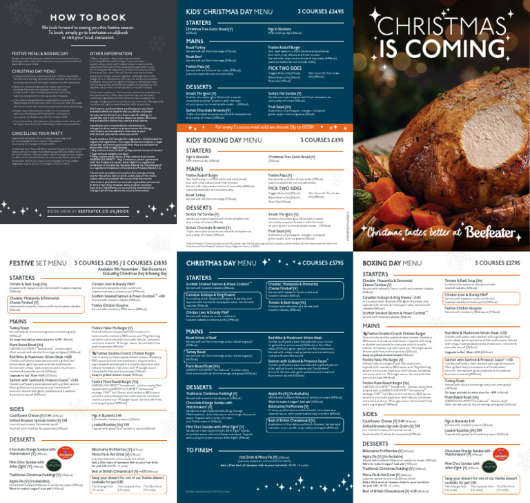 Beefeater 01 Christmas Menu | PDF