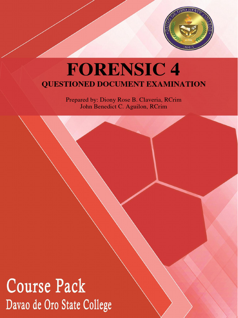 Forensic 4 Questioned Document Examination | PDF