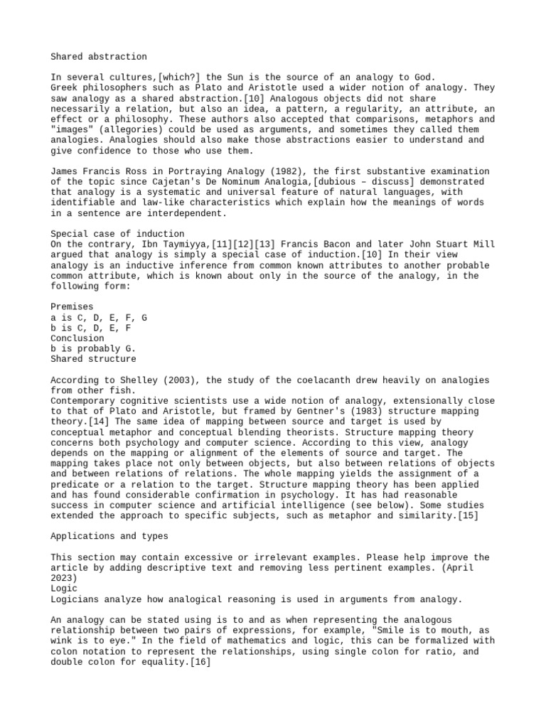 Analogy | PDF | Analogy | Science