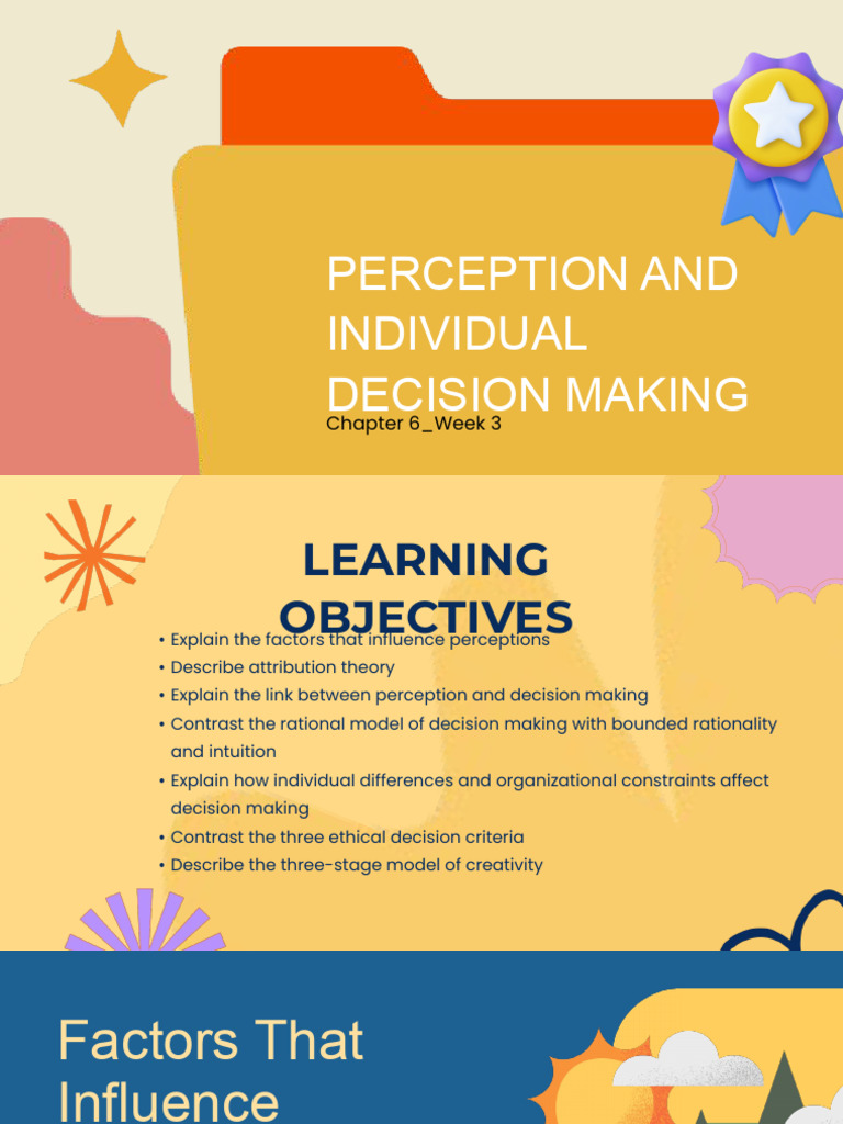 Perception and Individual Decision Making | PDF | Behavior | Decision Making