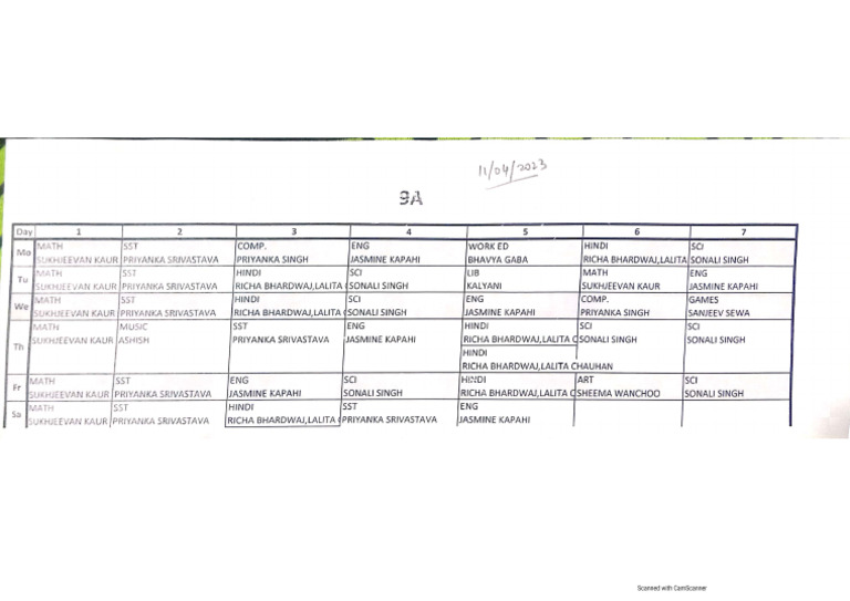 Timetable (11 04 2023) | PDF