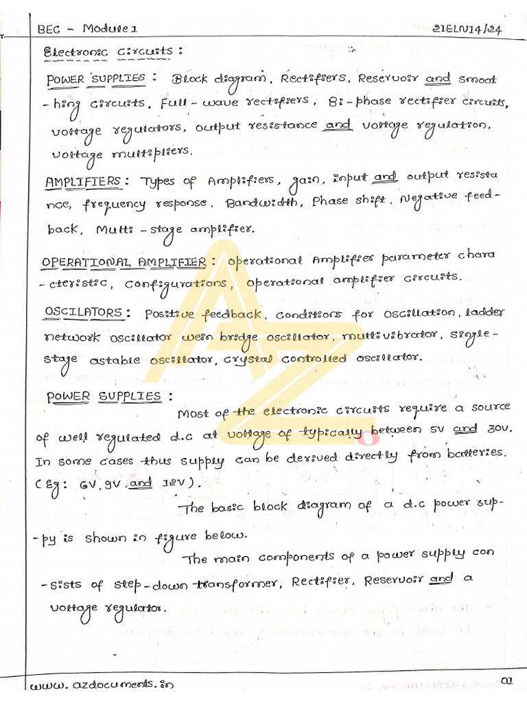 BESCK104C - Introduction To Electronics and Comm - Module 1 Notes | PDF