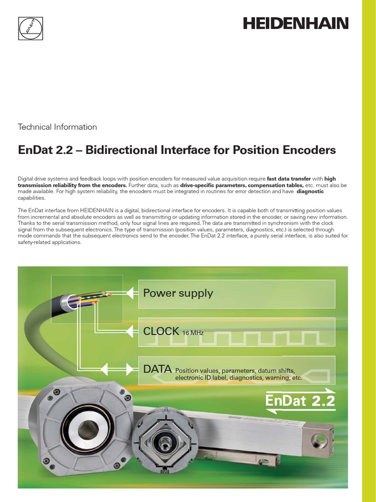 EnDat 2.2 - Bidirectional Interface For Position Encoders | PDF | Data Compression | Information