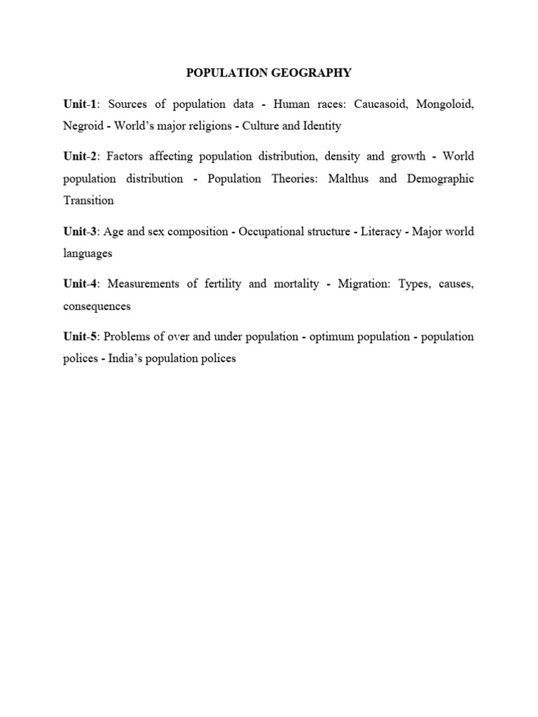 Population Geography | PDF | Census | Caucasus