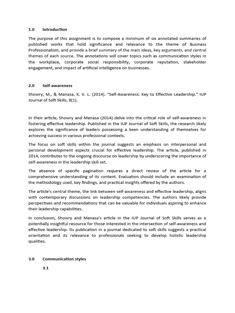 Sample Assignment 1 - Annotated Biblio | PDF