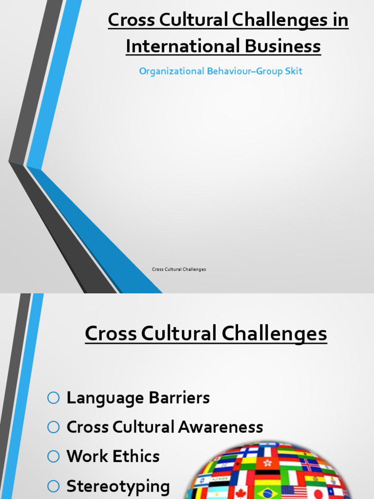 Presentation On Cross Cultural Challenges in International Business ...