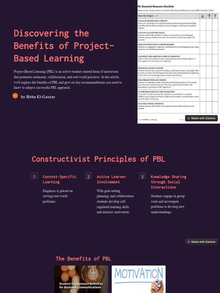 Discovering The Benefits of Project Based Learning | PDF | Project ...