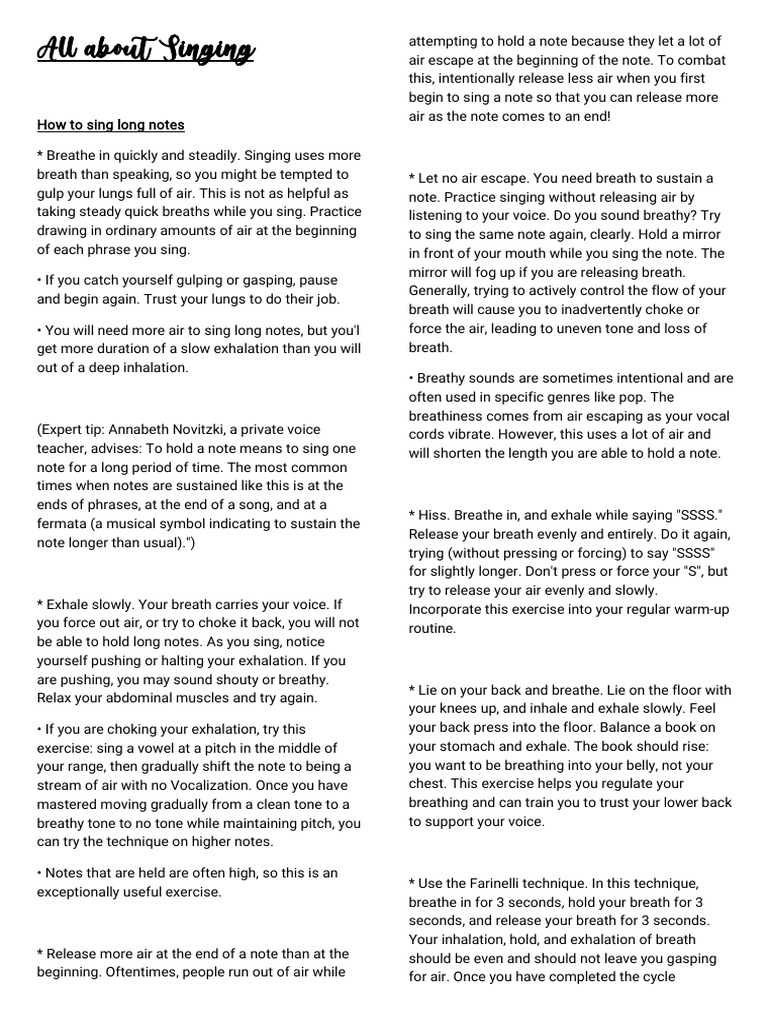 All About Singing | PDF