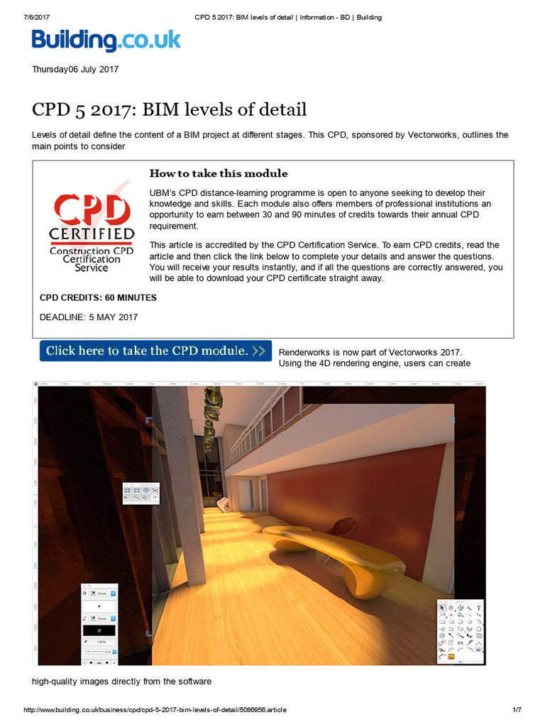 CPD 5 2017 - BIM Levels of Detail | PDF