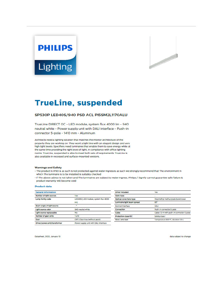 TrueLine Linear 4K 1.5m | PDF