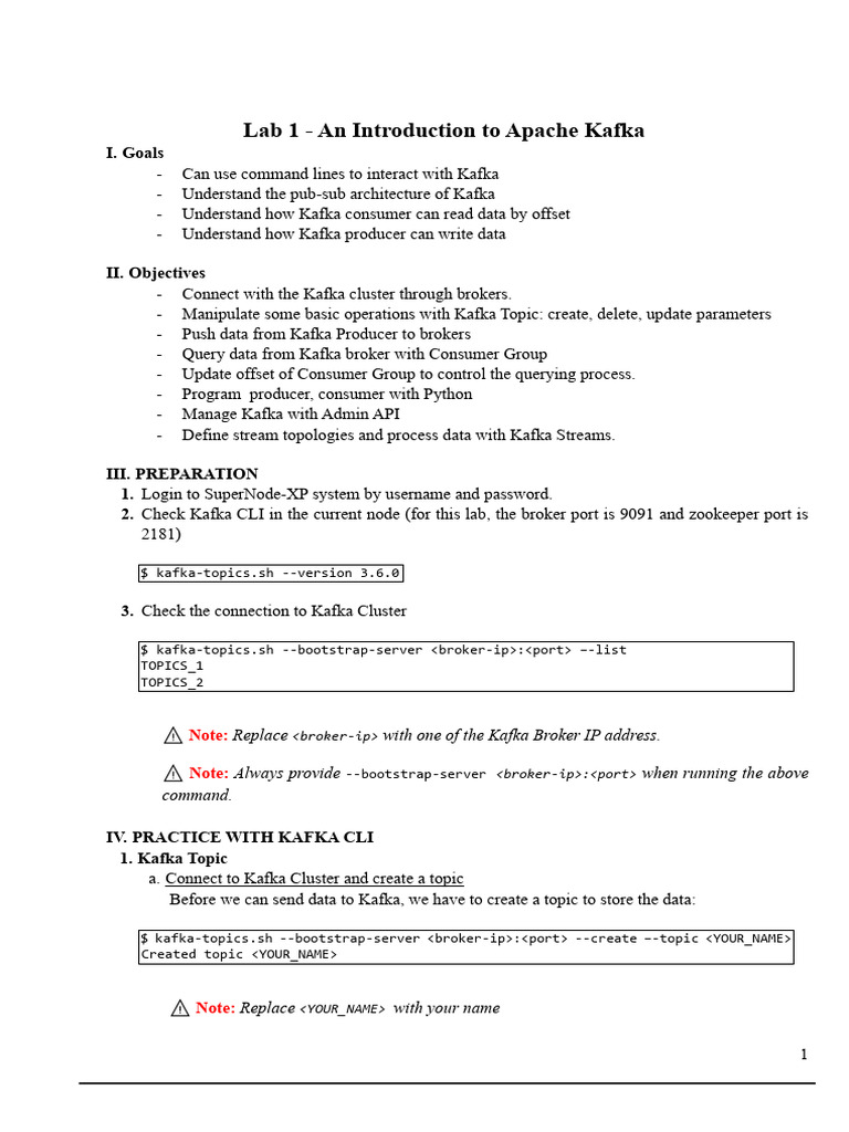 DSLab1-Kafka Introduction New | Download Free PDF | Network Topology | Parameter (Computer ...