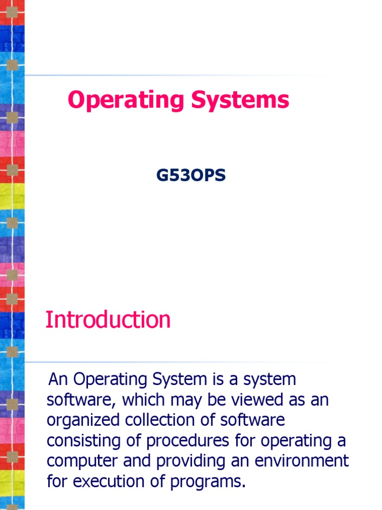 Lecture 1 Pdf Operating System Computer Program