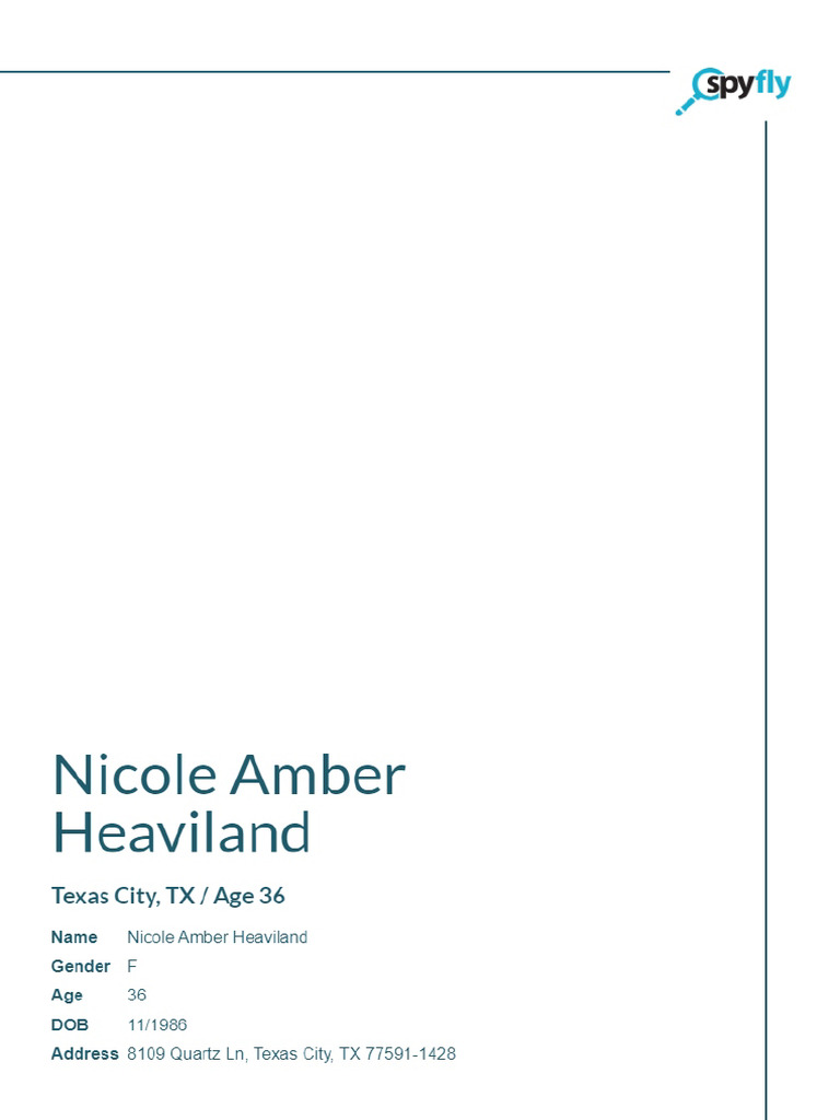 People Report - Nicole Amber Heaviland | PDF