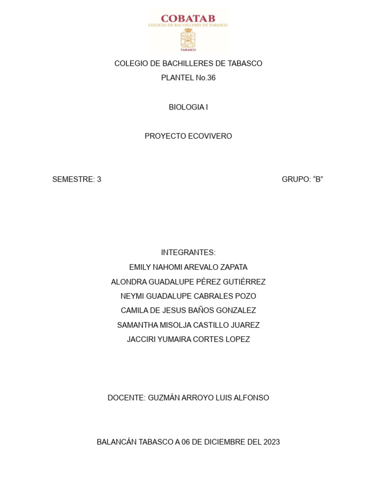 Proyecto Eco Vivero | PDF