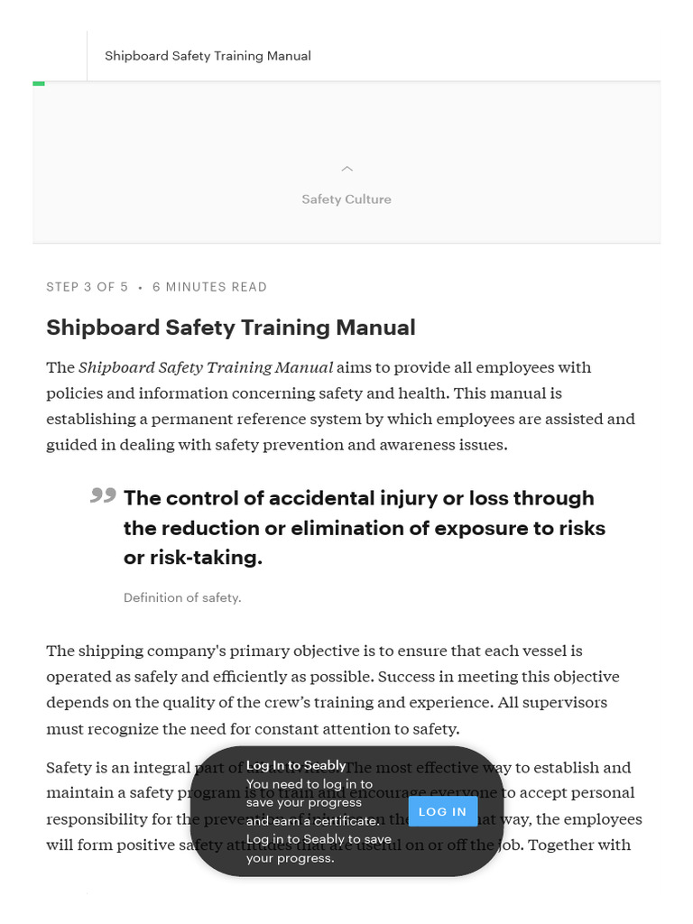 Seably - Training For The Maritime Professional-1 | PDF | Occupational Safety And Health | Safety