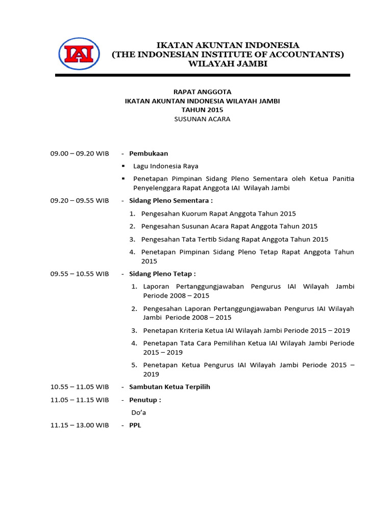 00 Susunan Acara Rapat Pdf