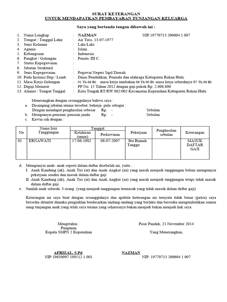 Blangko Model C | PDF