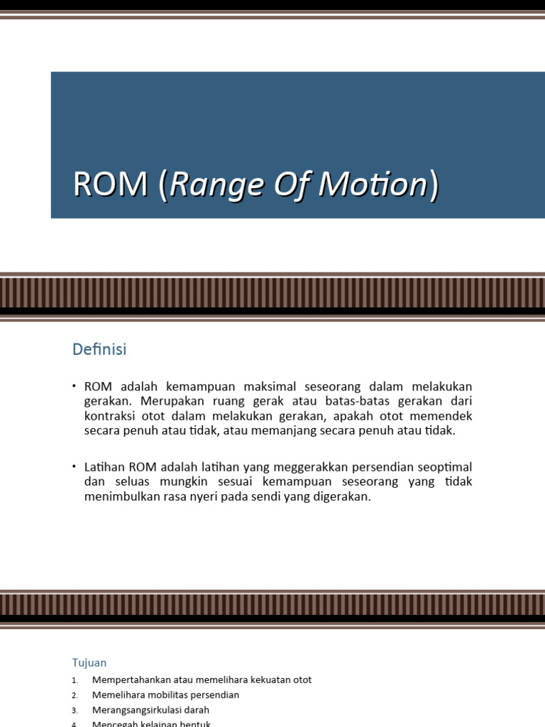 ROM (Range of Motion) | PDF